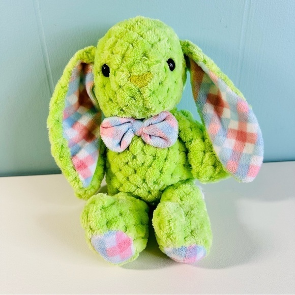 Kellytoy | Toys | Kellytoy Chenille Quilted Bunny Rabbit Green Plush 9 ...